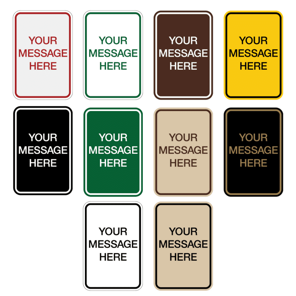 Par West Turf Custom Aluminum Course Signs - 4 Sizes