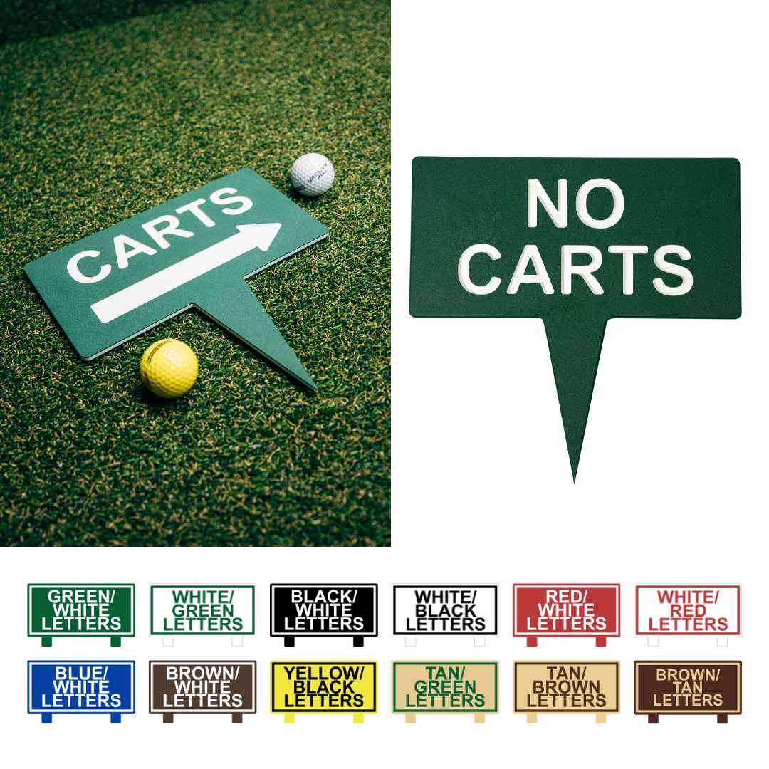 1/4" Single Spike Fairway Signs - Perma-Core - Par West Turf