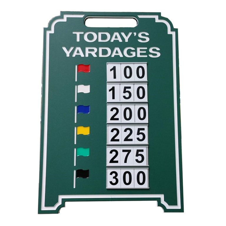 Par West Turf Driving Range Yardage Easel - Customizable