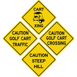 Golf Course Traffic Signs - Customize Your Message - Par West Turf