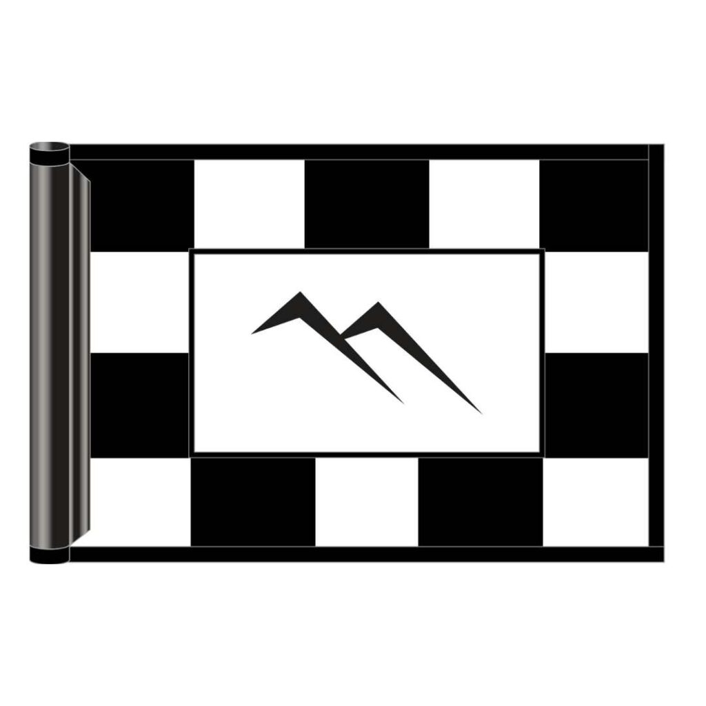 Custom Checkered Embroidered Logo Regulation Flags