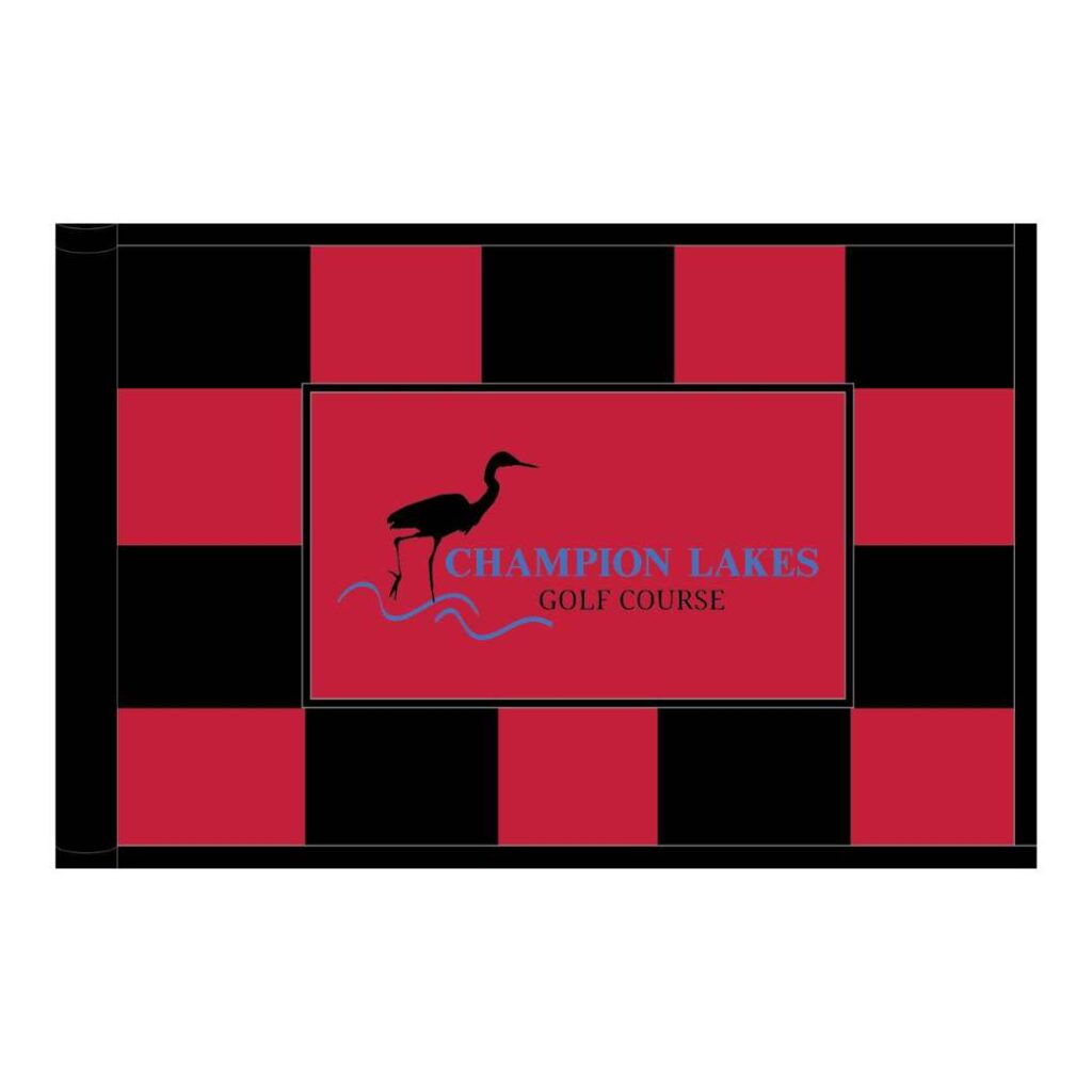 Custom Checkered Embroidered Logo Regulation Flags