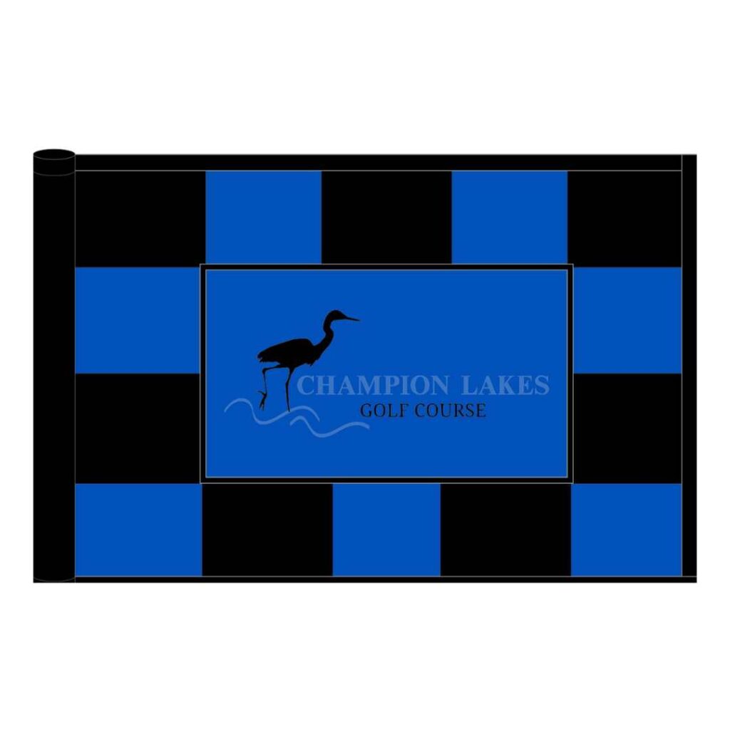 Custom Checkered Embroidered Logo Regulation Flags