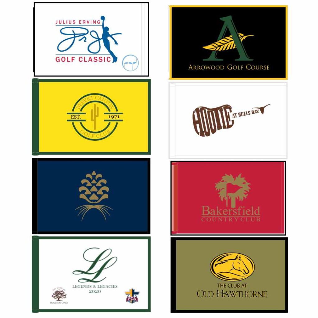 Silkscreen Regulation Pin Flags | Custom Golf Logos