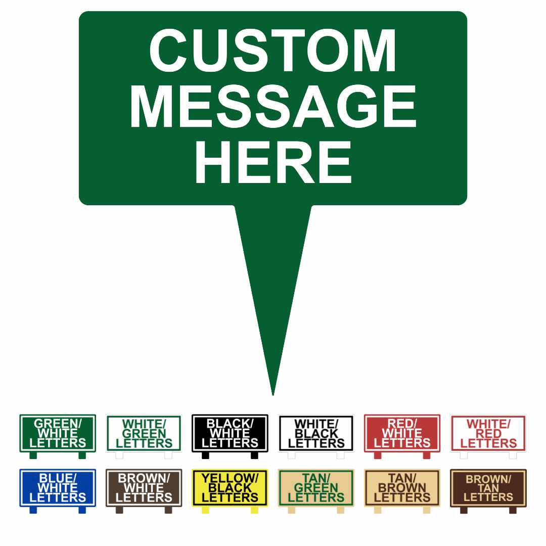 Custom 1/4" Single Spike Fairway Signs - Perma-Core - Par West Turf