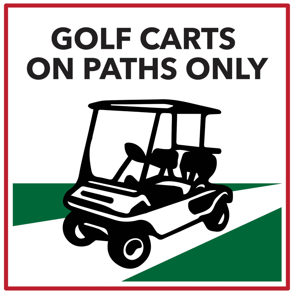 12"x12" Dye-sublimated Aluminum Signs -Standard Golf - Par West Turf