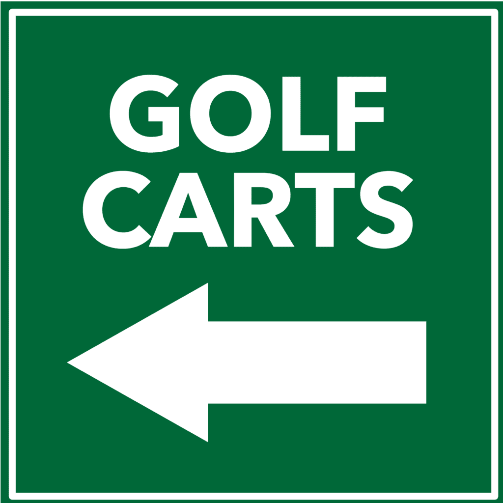 12"x12" Dye-sublimated Aluminum Signs -Standard Golf - Par West Turf