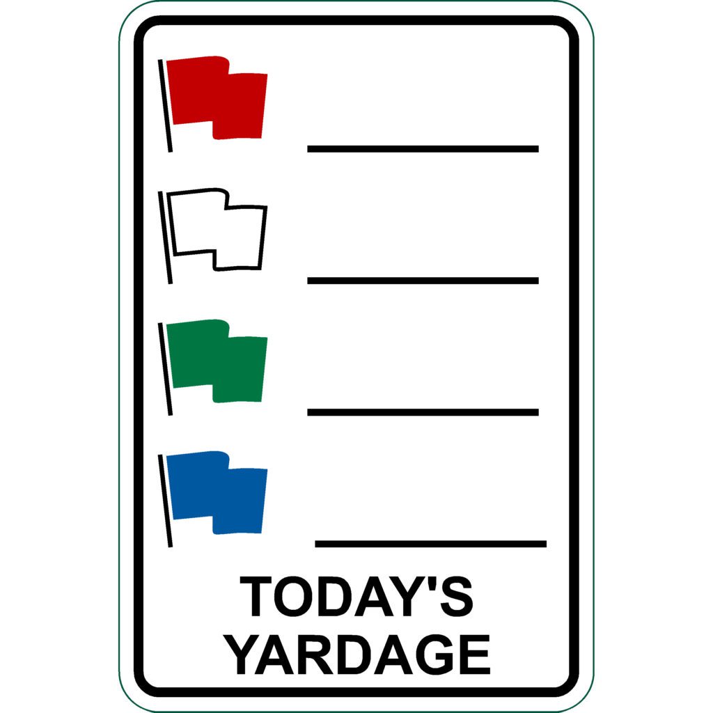 Aluminum Driving Range Yardage Sign - Dry Erase - Par West Turf
