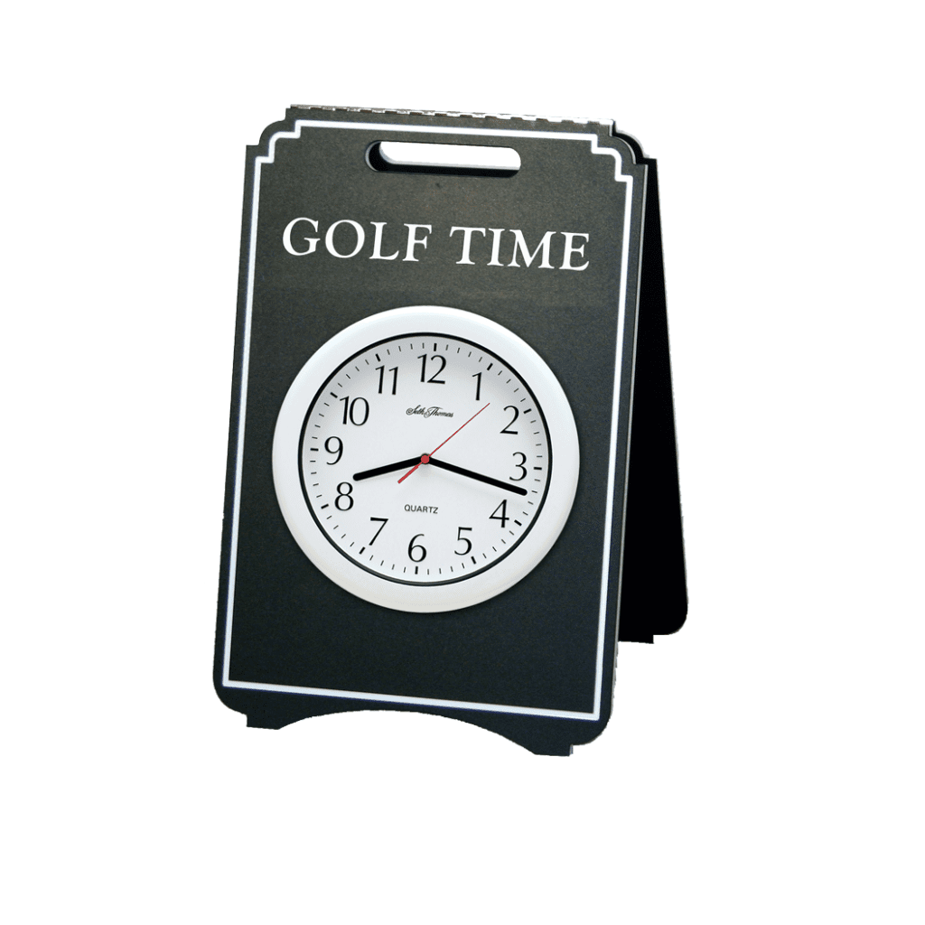 Par West Turf Custom 12" Golf Range Easel Clock - Add Your Logo!