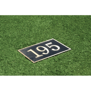 In Ground Yardage Markers - Bronze or Aluminum - Par West Turf