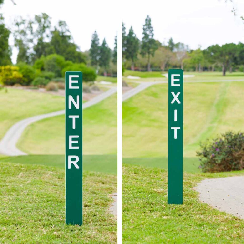 Golf Course Signage - Yardage Plates, Tee & Hazard Signs
