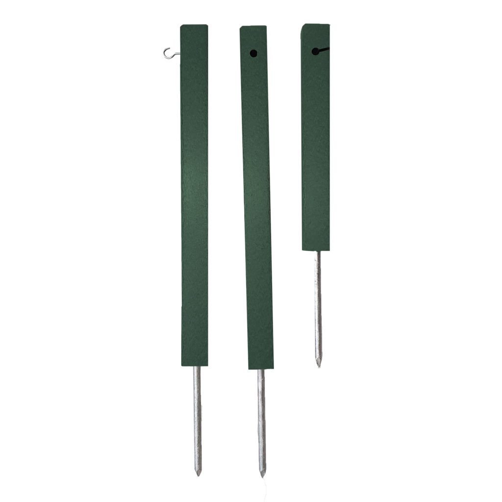 Recycled Lumber Rope Stake - 1.5" Square Stake - Three Colors