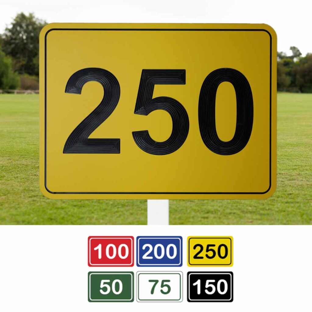 Par West Turf Driving Range Divot Pattern Sign - 4 Colors