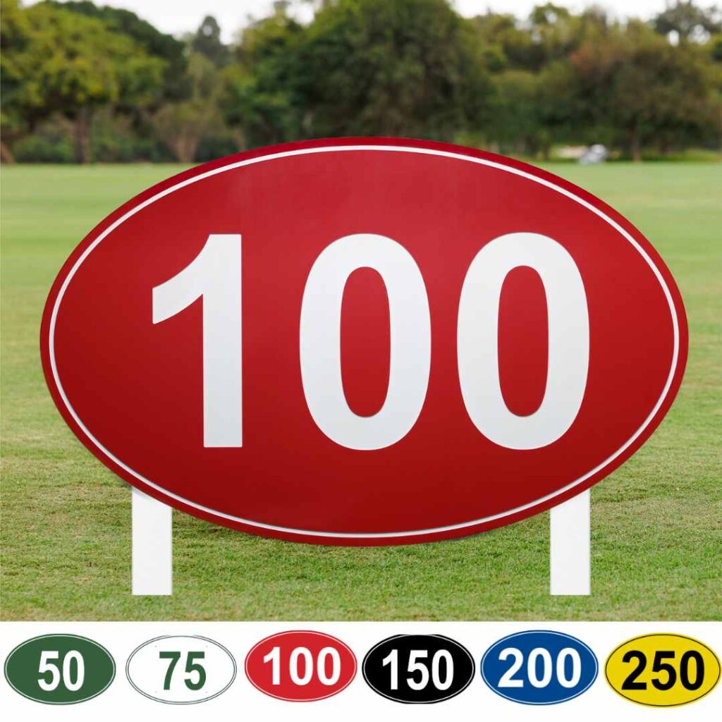 Circle Driving Range Yardage Targets - Par West Turf