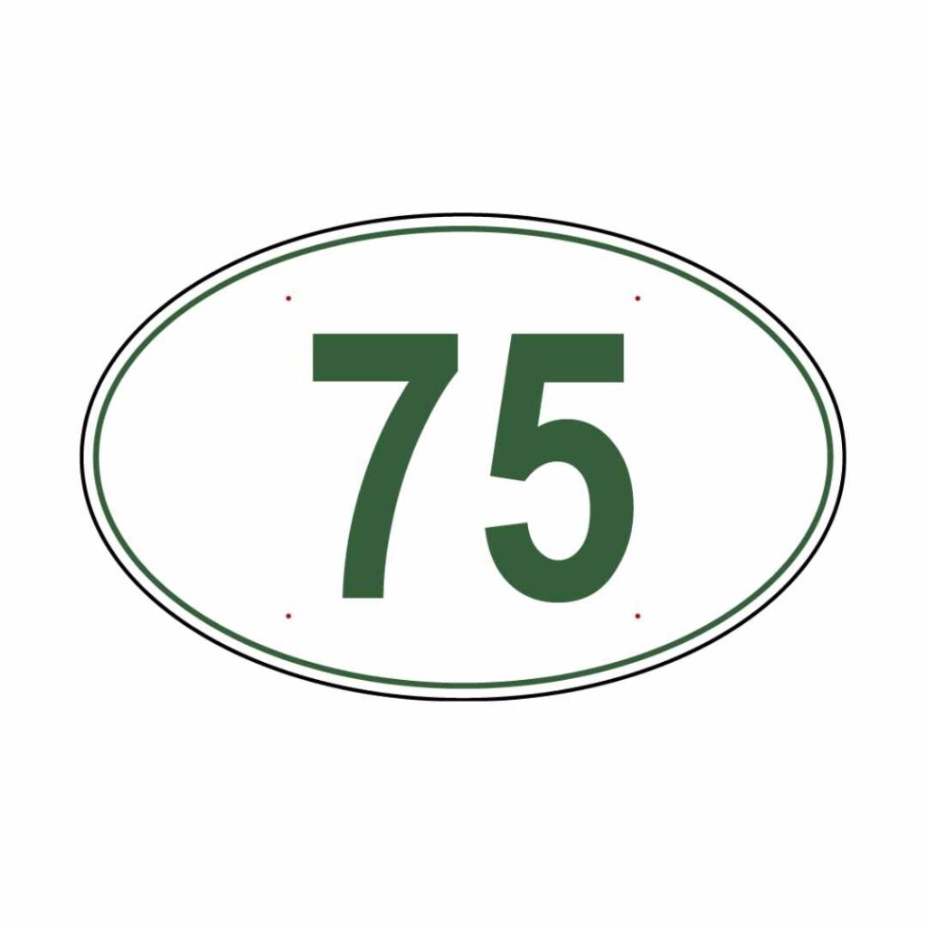 Oval Driving Range Yardage Targets - Par West Turf