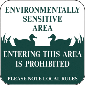 Environmentally Sensitive Area Sign - Par West Turf
