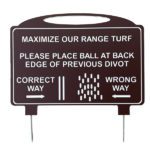 Driving Range Divot Sign – Durable Plastic, Multiple Styles