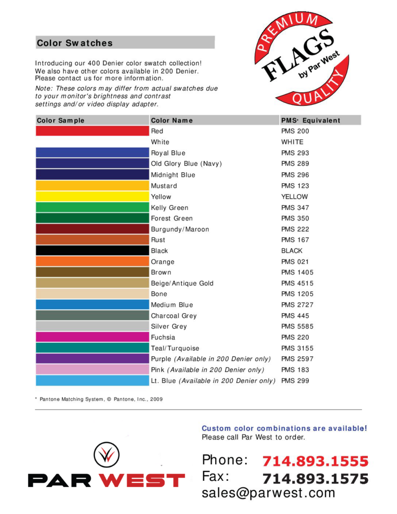 Custom Embroidered Logo Regulation Flags