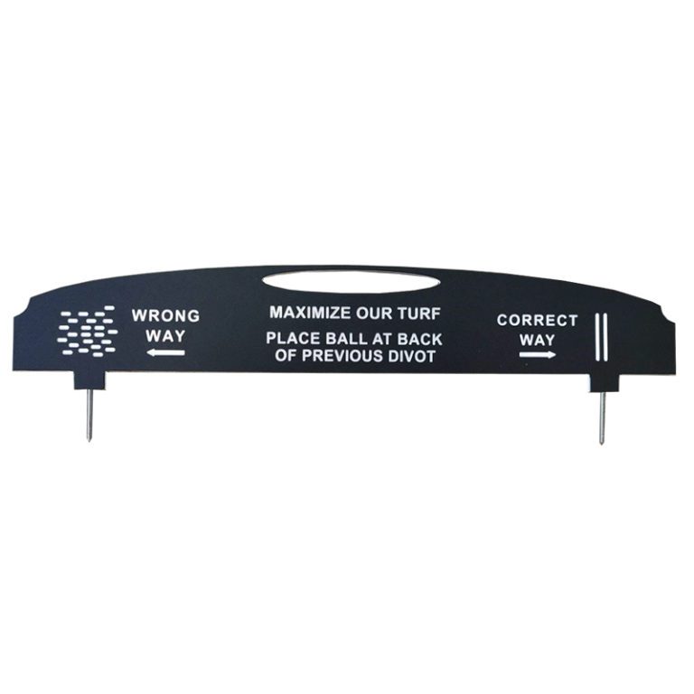 Driving Range Divot Sign – Durable Plastic, Multiple Styles