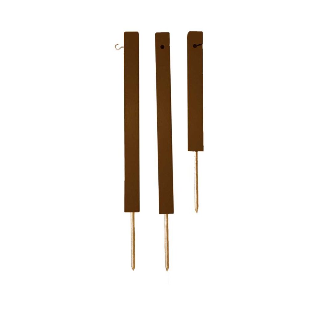 Recycled Lumber Rope Stake - 1.5" Square Stake - Three Colors