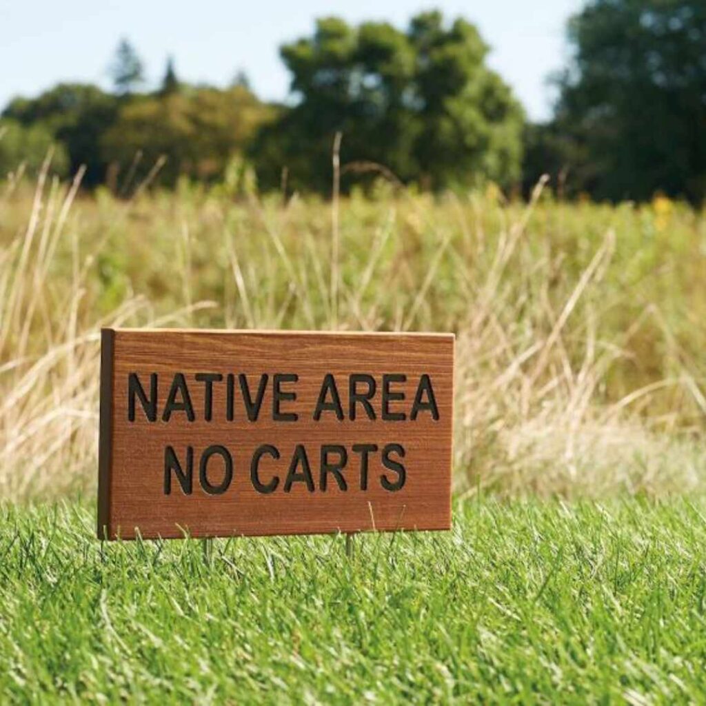 Wood Directional Signs - Par West Turf