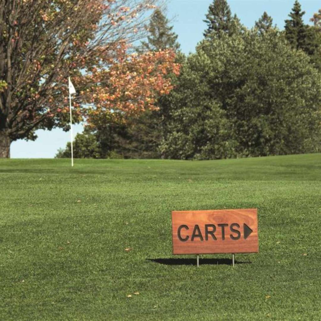 Wood Directional Signs - Par West Turf