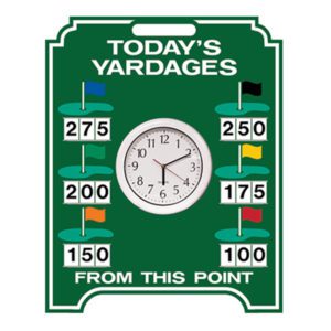 Par West Turf Driving Range Yardage Easel - Customizable