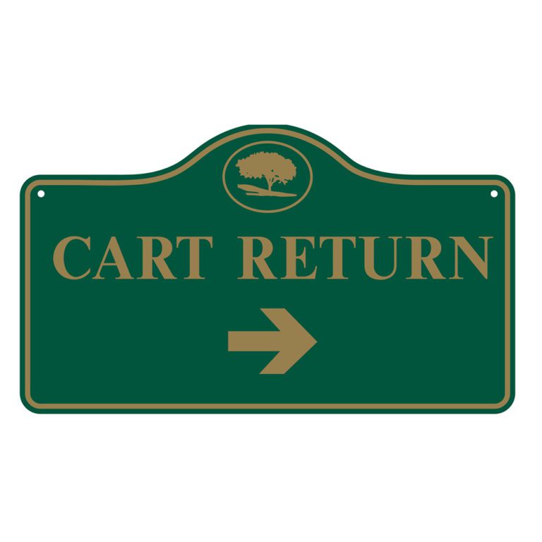 Par West Turf Custom Premium Curved Aluminum Course Signs - 3 Sizes