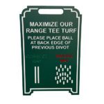 Driving Range Divot Sign – Durable Plastic, Multiple Styles